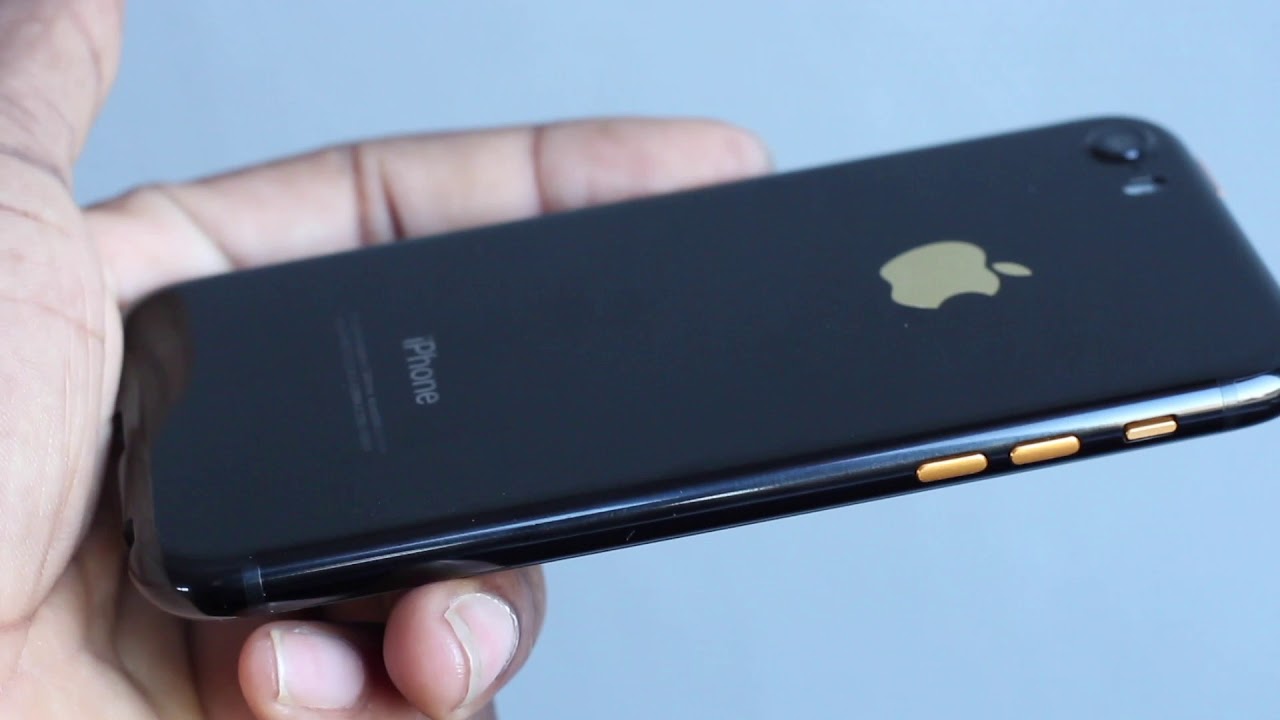 iphone 7 mini noir de jais gold - YouTube