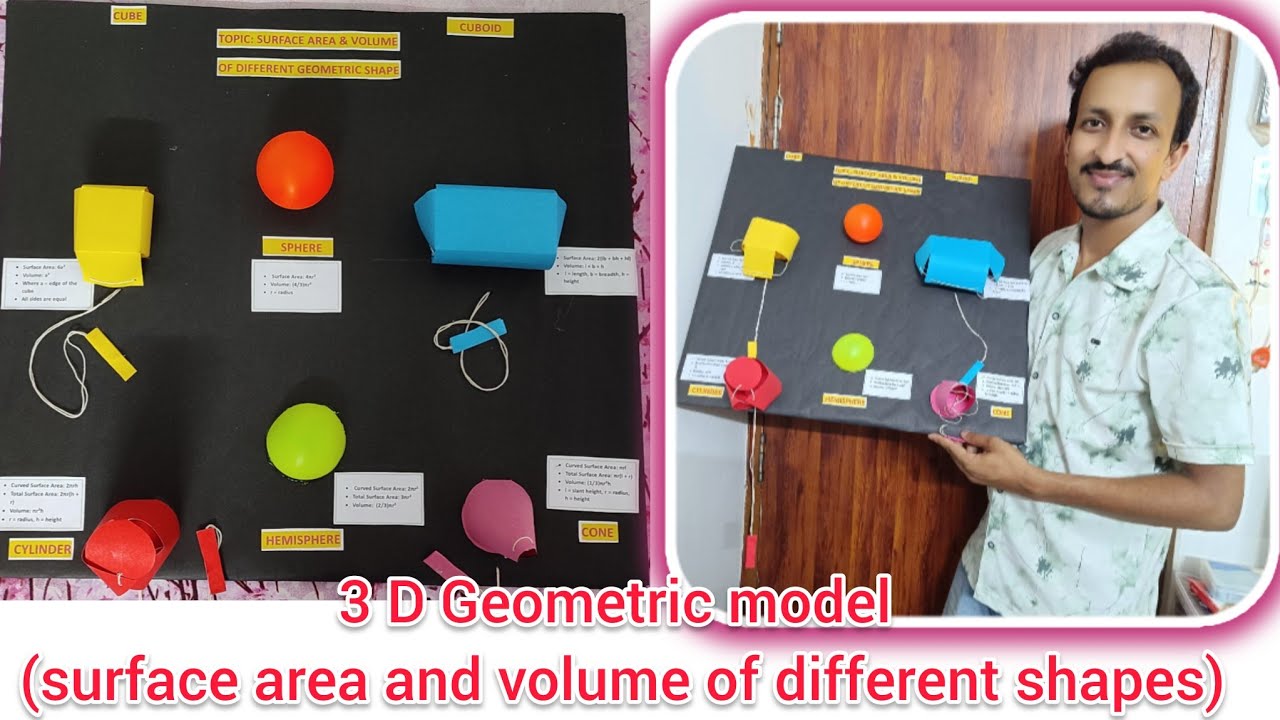 3 D Geometric model (surface area and volume of different shapes) - YouTube