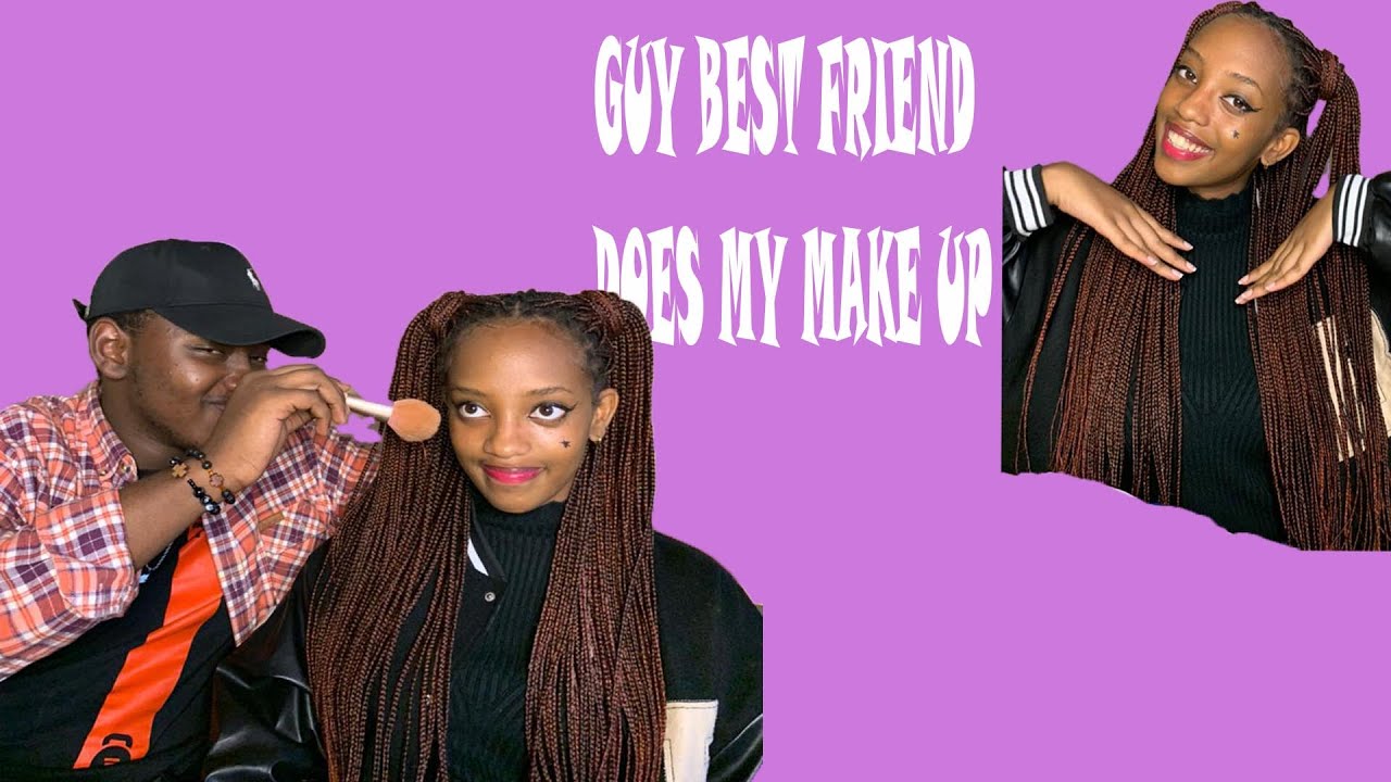 GUY BESTFRIEND DOES MY MAKEUP CHALLENGE|| ft Arnaud arny - YouTube