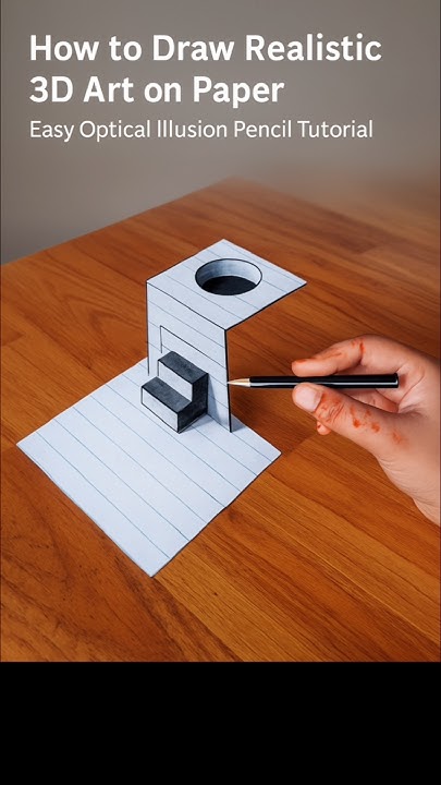 Easy Optical Illusion Pencil Tutorial #youtubeshorts #youtuber # ...