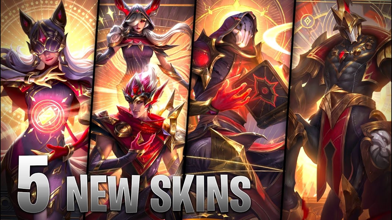 5 NEW SKINS - Arcana Ahri Xayah Rakan Ryze & Hecarim - League of ...