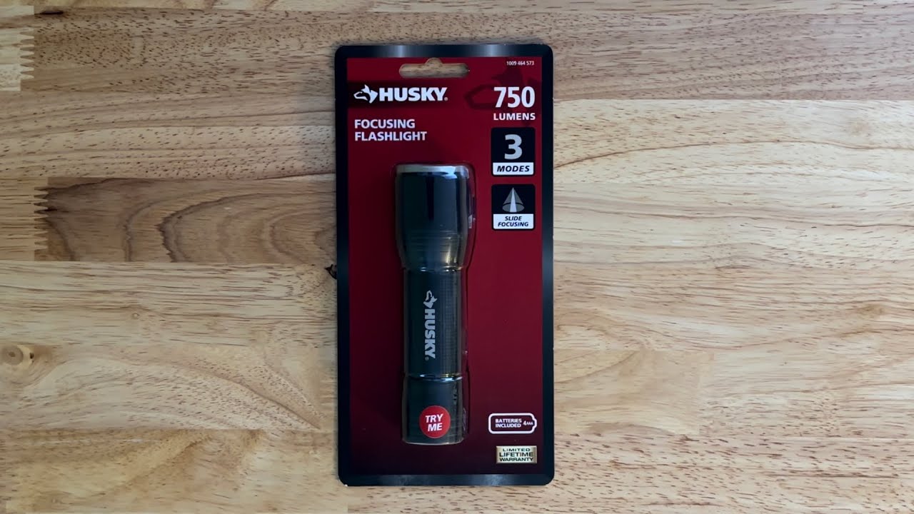 Husky 750 Lumens Focusing Aluminum LED Flashlight 3 Modes Impact and ...