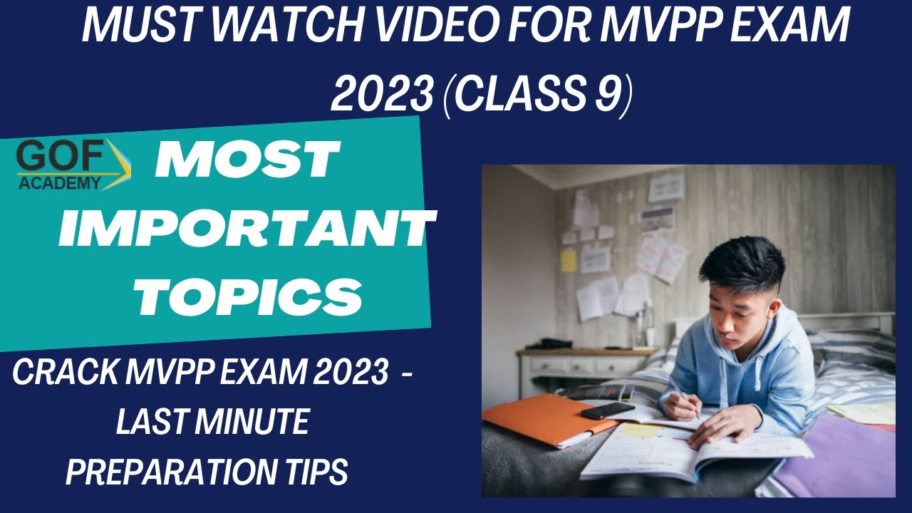 Most Important Topics, MVPP Exam, Class 9, Last minute Preparation ...