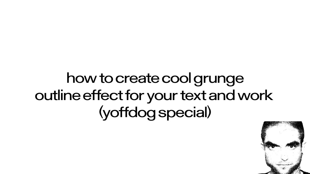 how to create cool outline effect for your text and work - YouTube