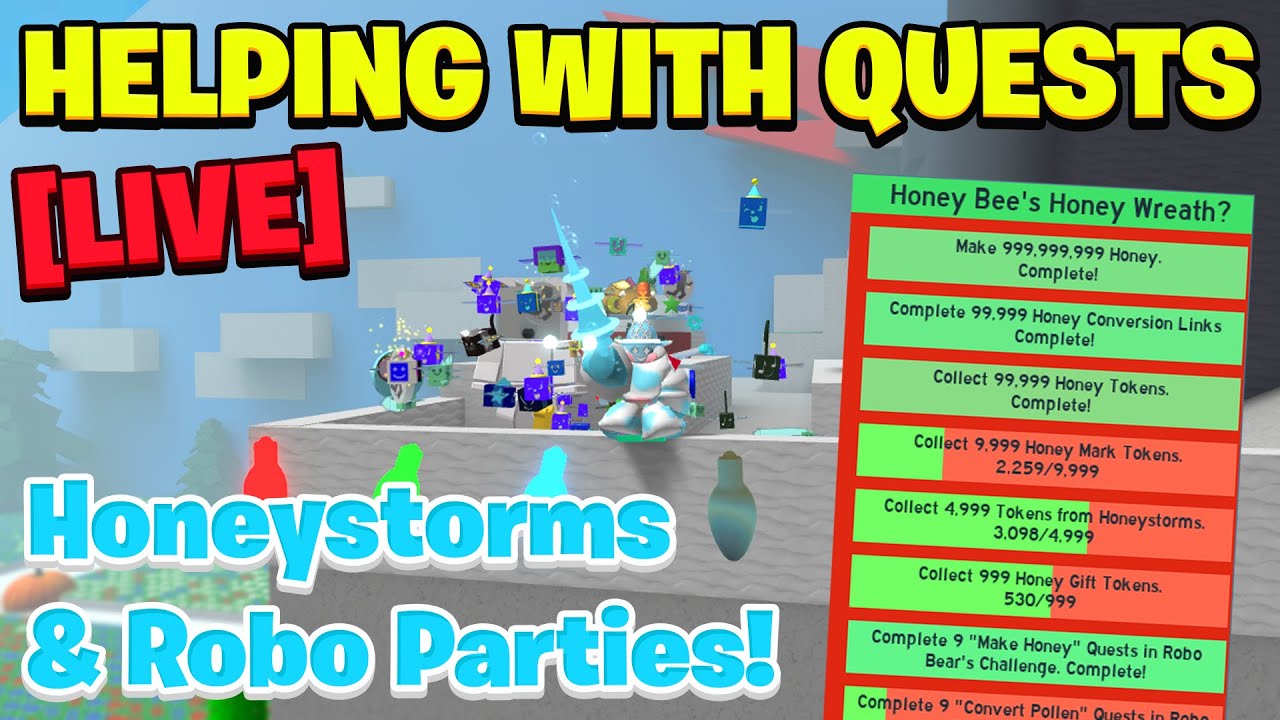 Helping With NEW Beesmas Quests (Honeystorms +MORE) - YouTube