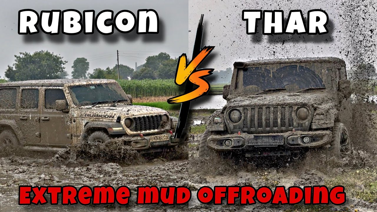 Rubicon vs Thar Extreme offroad challenge😱 || Who is Offroad King ...