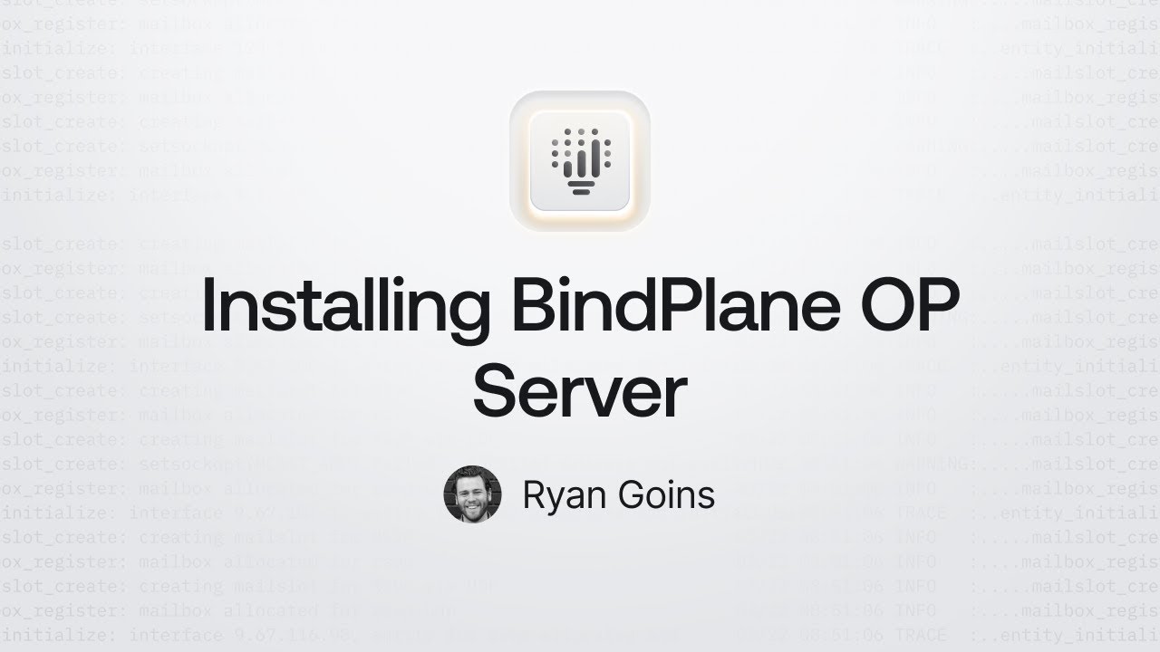 Install BindPlane OP Server - YouTube