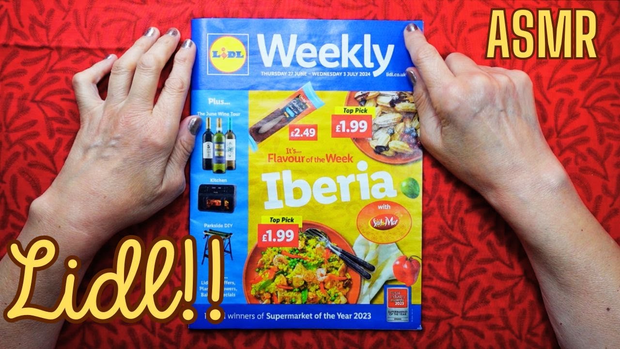 ASMR | Iberia Week at Lidl! Whispered Sales Circular Browsing - YouTube