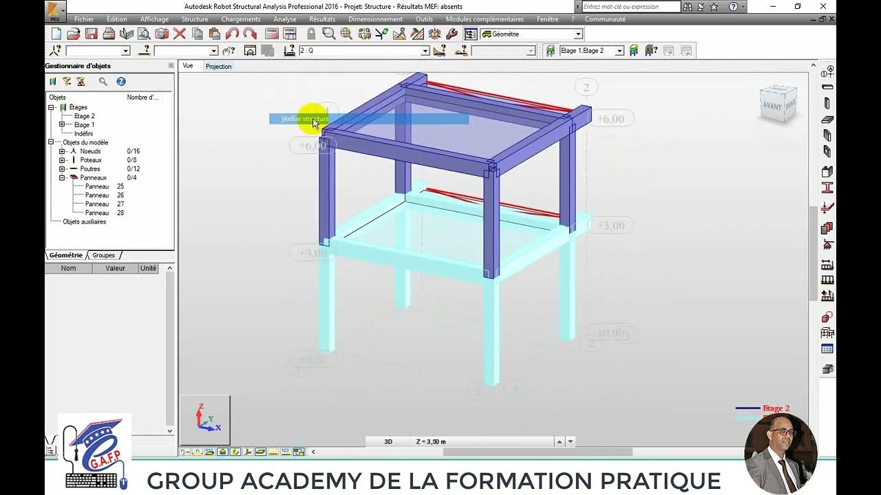 Formation robot structural analysais ( robot bâtiments) modélisation ...