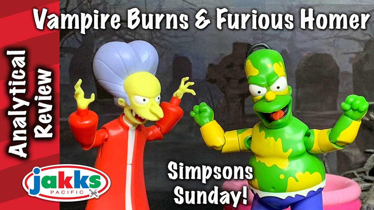 Vampire Burns and Hulk Homer Jakks Pacific Review - YouTube