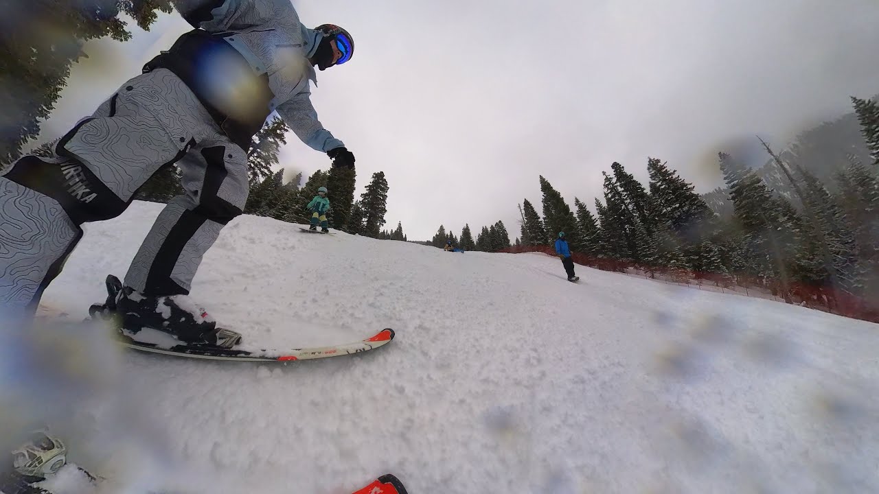 Skiing moguls with @snowboard_jesus and his kids - YouTube