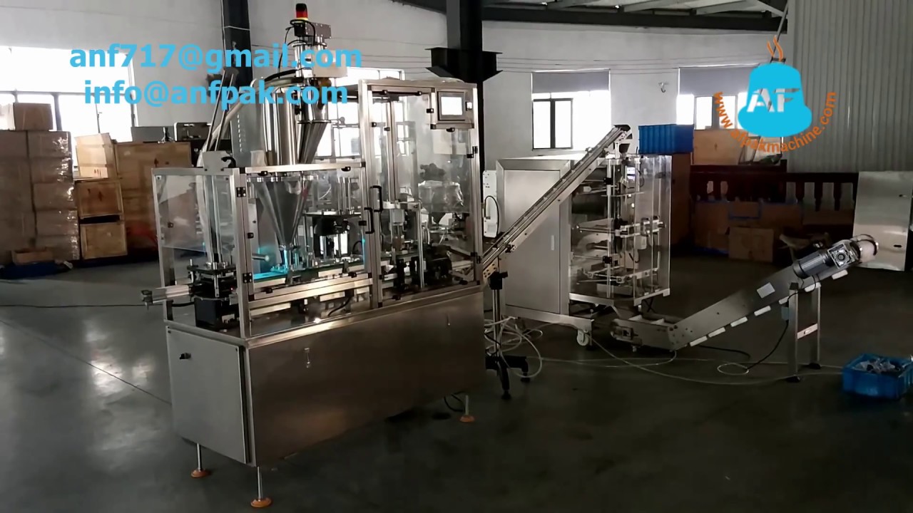 Nespresso filling sealing packaging machine - YouTube