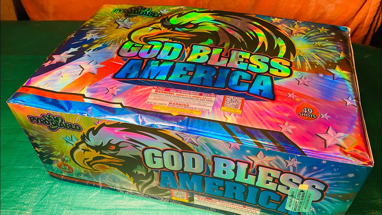 GOD BLESS AMERICA - by Pyro Diablo (500-Gram Aerial Firework) - YouTube