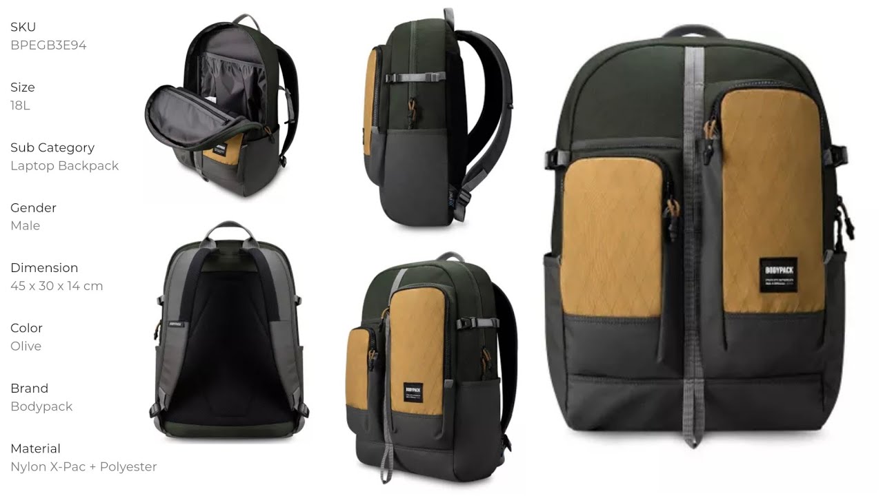 NEW BODYPACK EXODUS SPANIEL BACKPACK OLIVE 18L || 920002149 || TAS ...