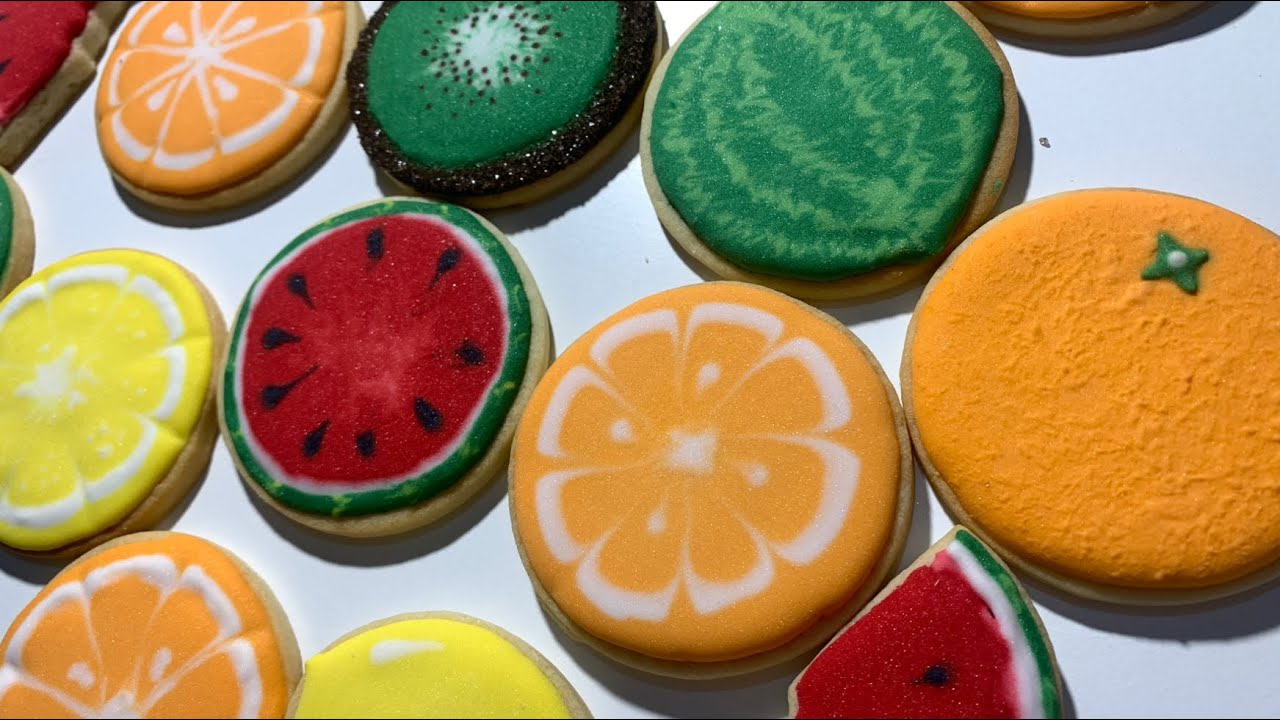 Galletas de frutas decoradas con royalicing. - YouTube