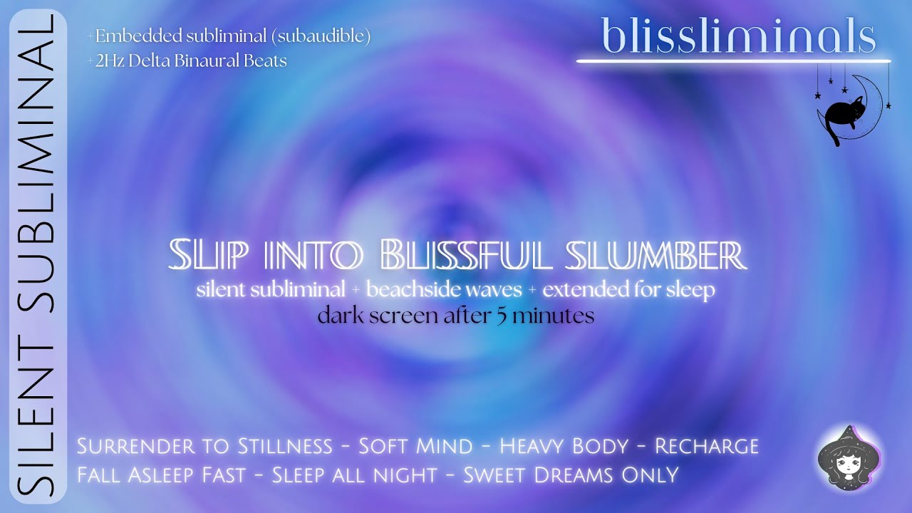 Blissful Slumber Silent Embedded Subliminal + Ocean Waves [FALL ASLEEP ...