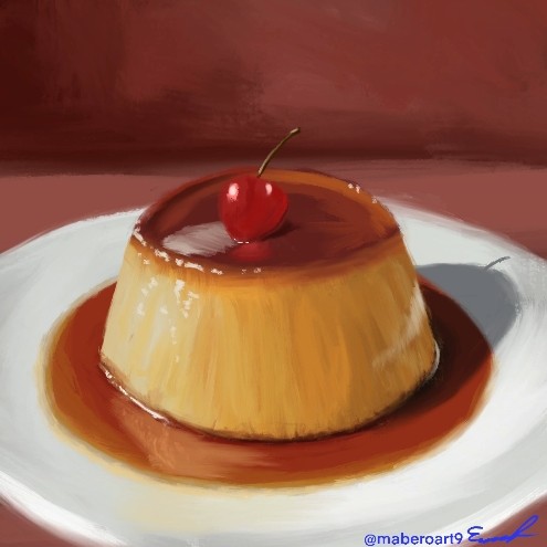Painting Cuban Flan on Procreate #art #digitalart #procreate #flan # ...