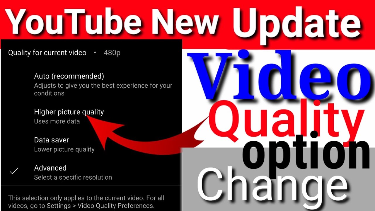 How To Remove Youtube New Video Quality Options || YouTube video ...
