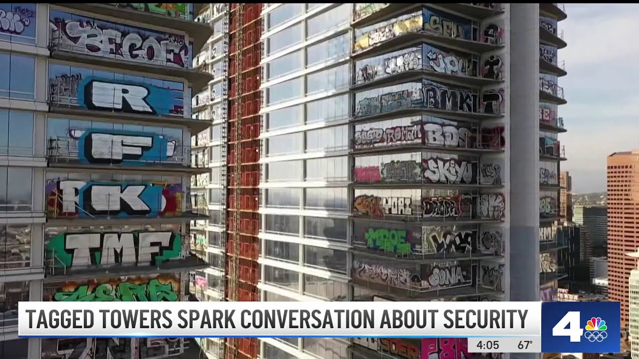 Tagged towers spark conversation about security - YouTube
