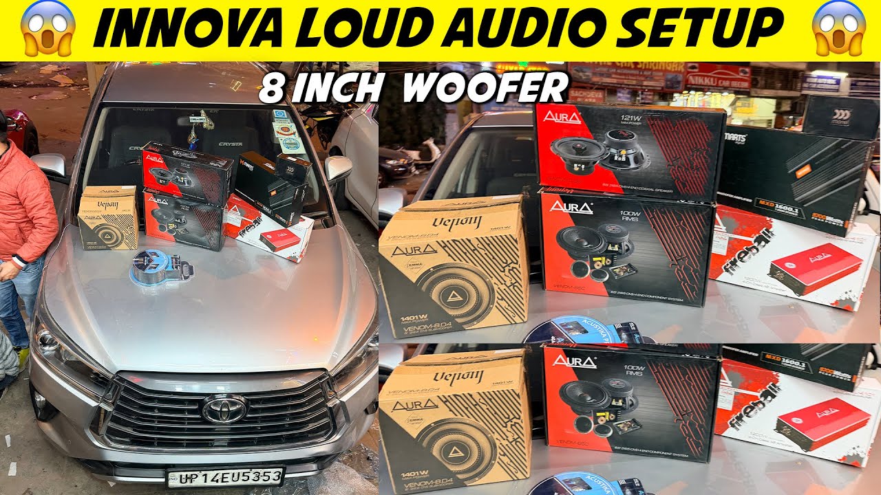 INNOVA LOUD AUDIO SETUP 🔥AURA 8 INCH WOOFER || Aura Component Speaker ...
