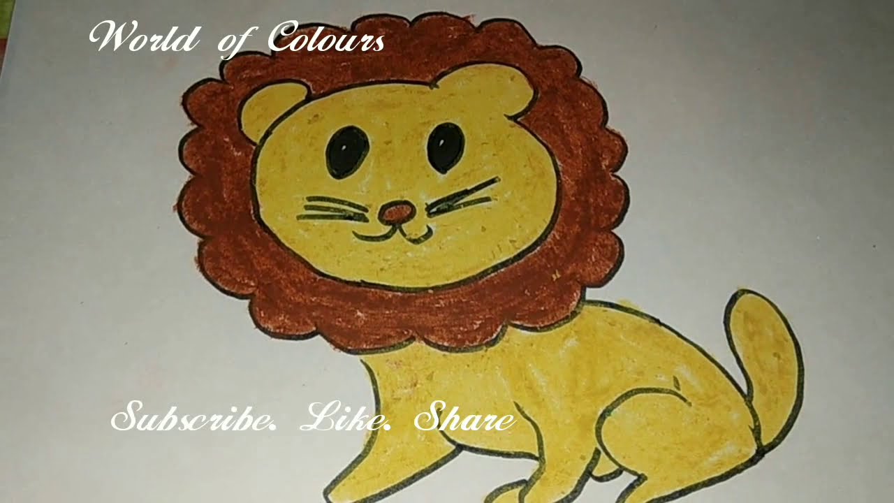 How to Color a Lion | World of Colours - YouTube