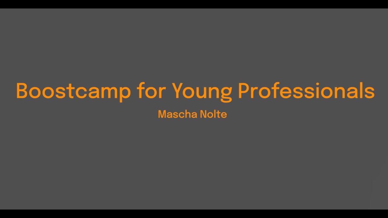 Boostcamp for Young Professionals - YouTube