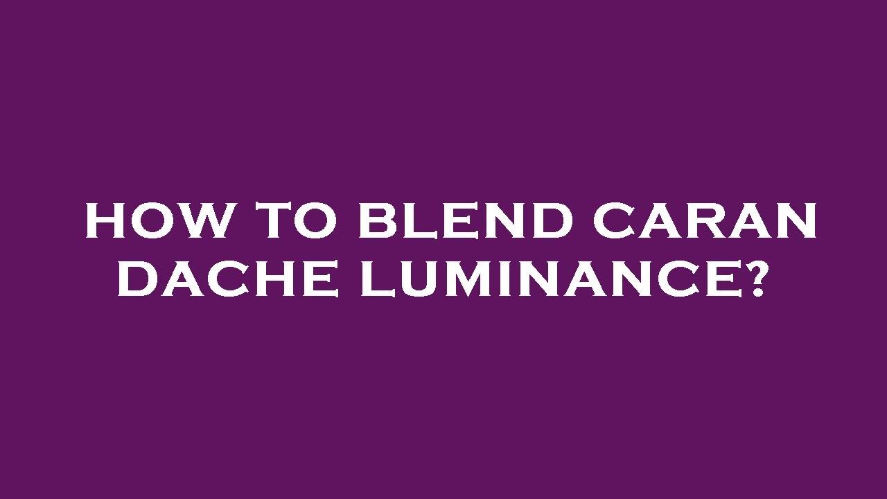 How to blend caran dache luminance? - YouTube