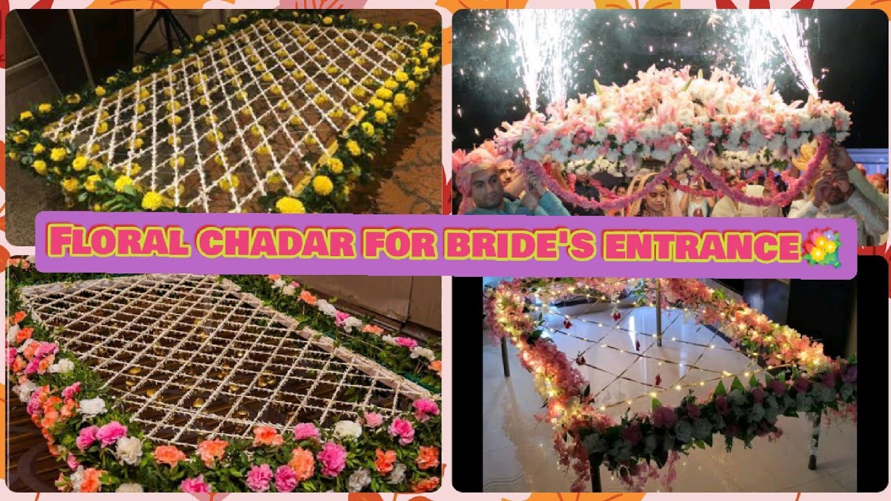 Floral bridal chadar #new #latest #wedding #fashion #floral # ...