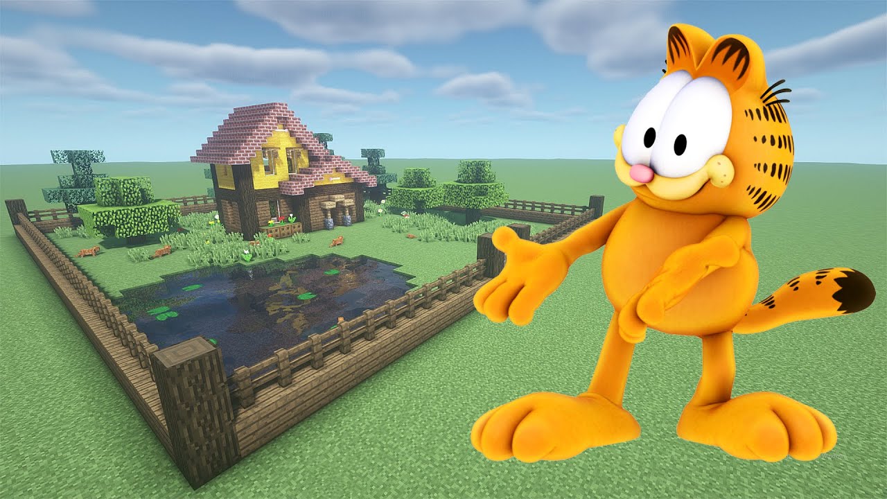 How To Make a Garfield Farm in Minecraft PE - YouTube