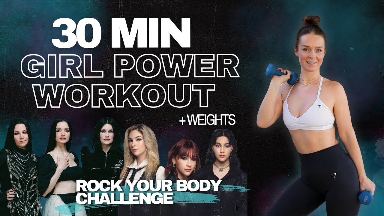DAY THREE - 30 MIN GIRL POWER WORKOUT | Full Body HIIT + Weights ...