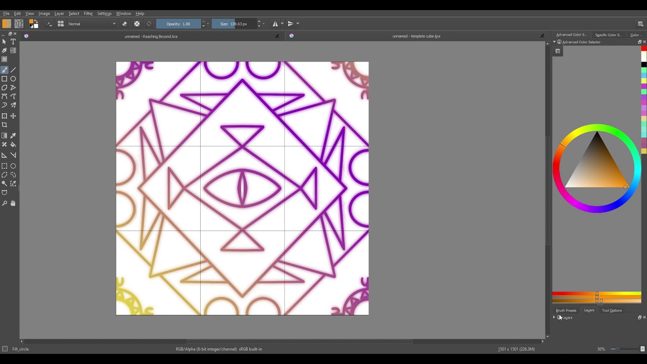Krita how to resize Advanced Color Selector when it becomes huge - YouTube
