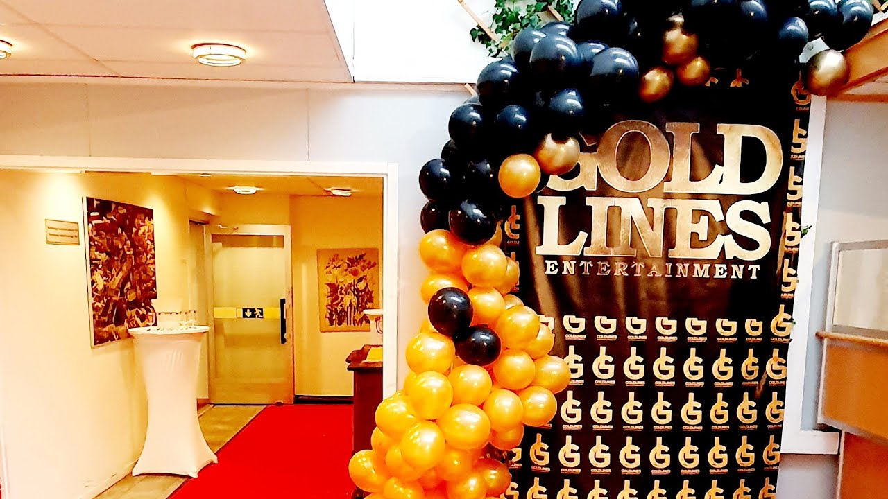 BLACK AND GOLD (RED CARPET) THEME EVENT DECOR. - YouTube