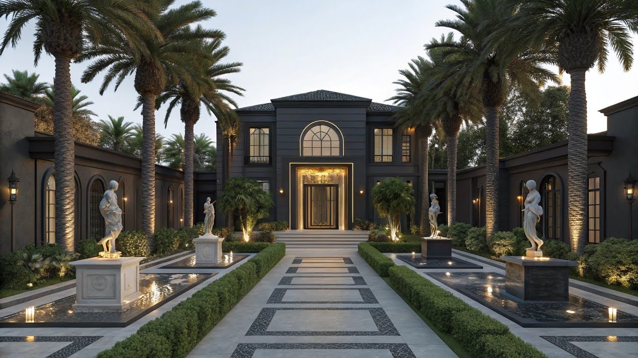 Step Inside Ultimate Royal Opulence 🖤 | Obsidian Black Mansion Tour ...