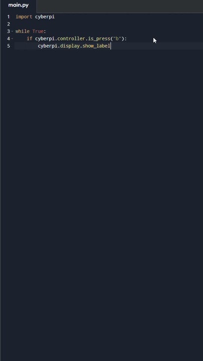 programing a cyberpi with python #shorts #python #cyberpi #code - YouTube