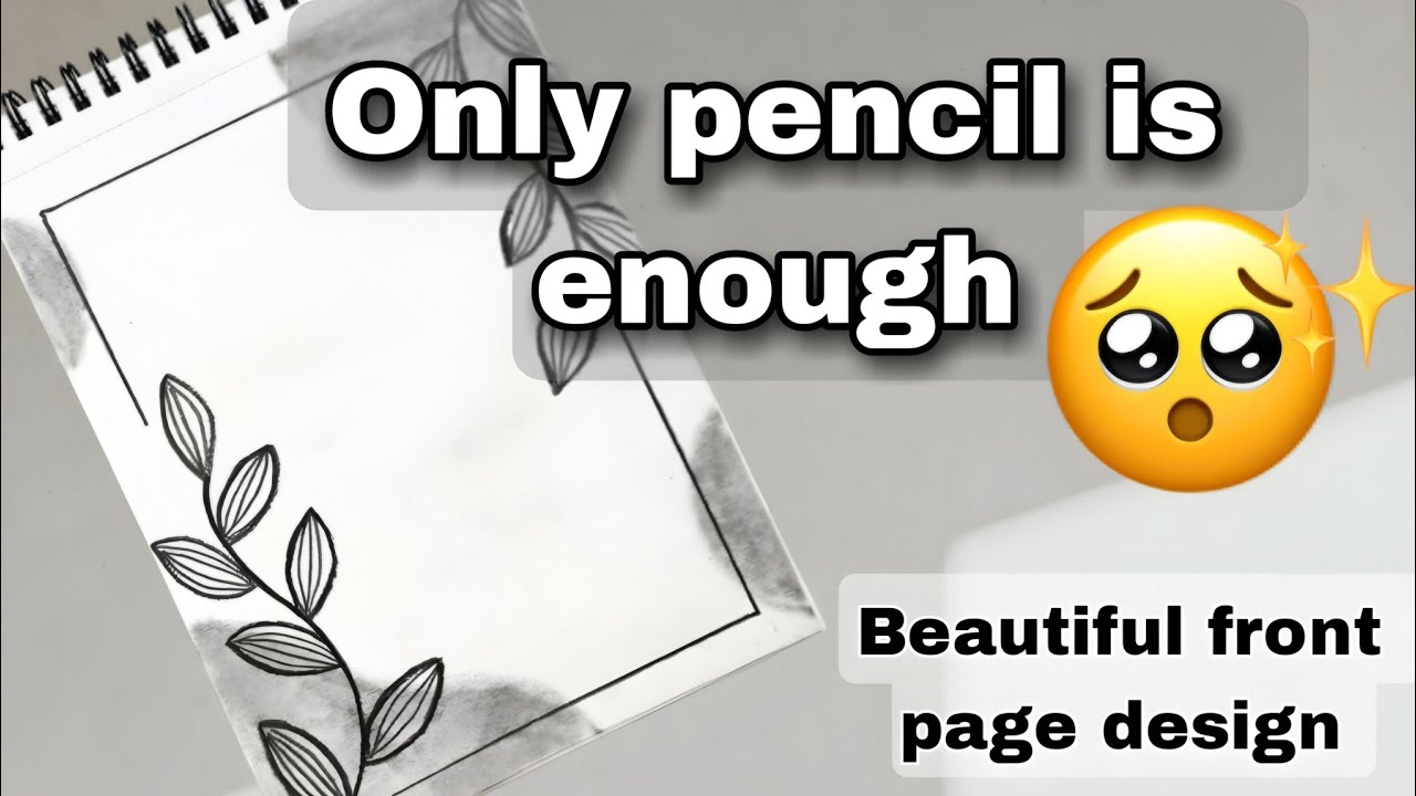 front page design only pencil | pencil cover page | border design ...