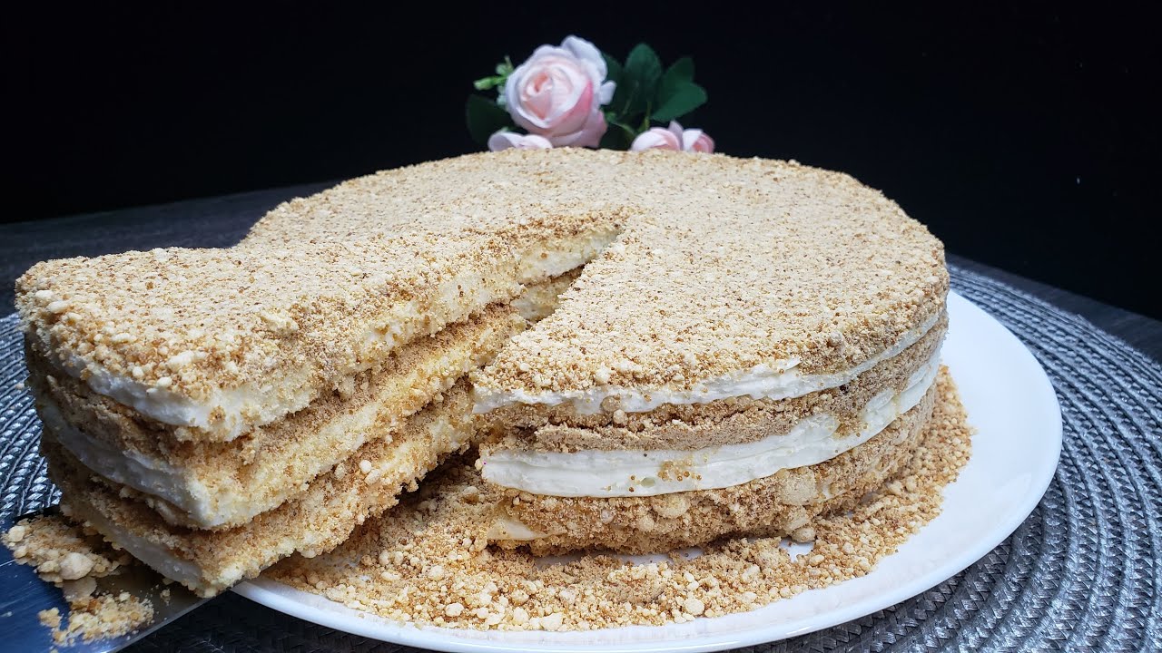 Easy No-Oven Sandy Cake: Perfect Melt-In-Your-Mouth Treat - YouTube