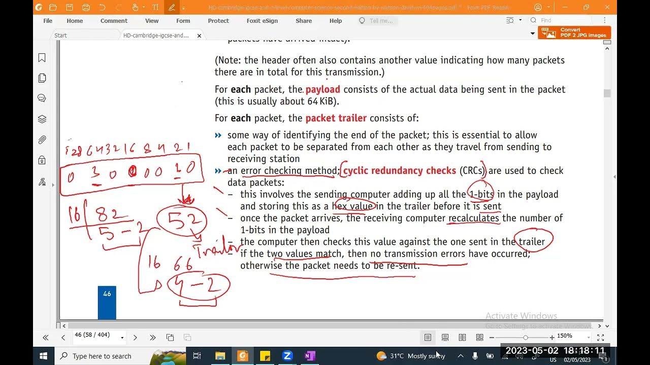 2210 Computer Science Revision Chapter 2 Packet Switching | ARQ | Data Transmission | Encryption ...