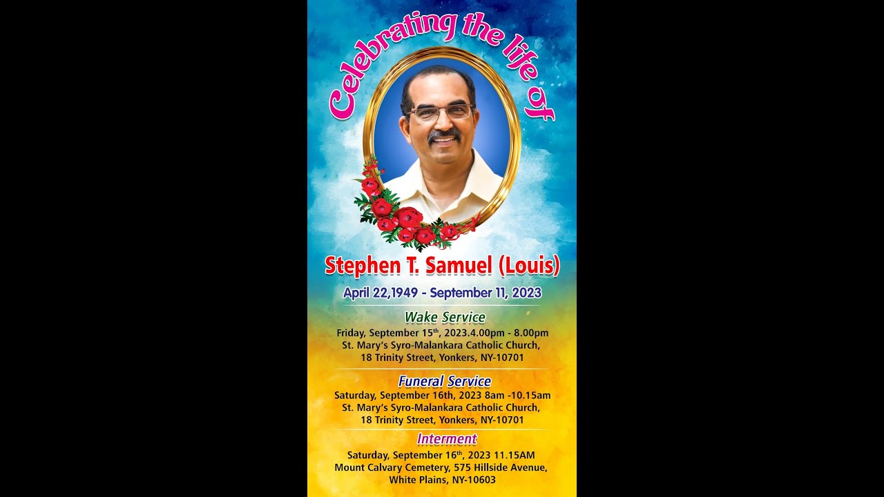 FUNERAL SERVICE - Mr. Stephen T. Samuel (Louis) - YouTube