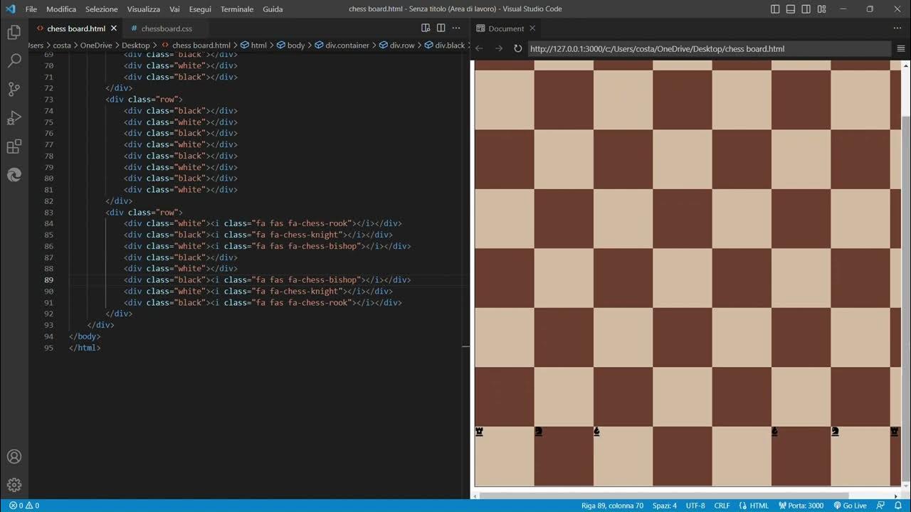 Chess Board (HTML + CSS) - YouTube