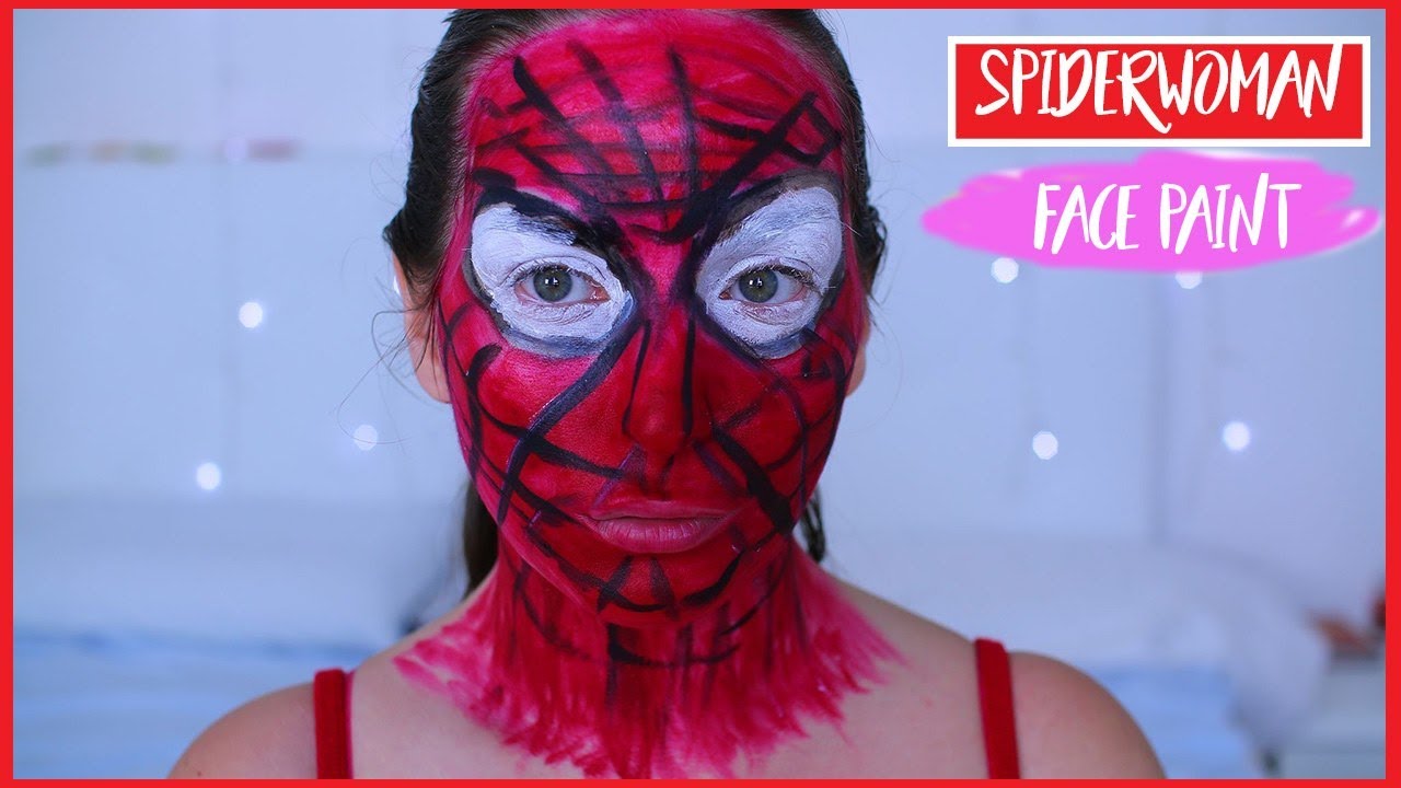 Spiderman Face Paint|Spiderman Makeup | HALLOWEEN | Spider Woman makeup ...