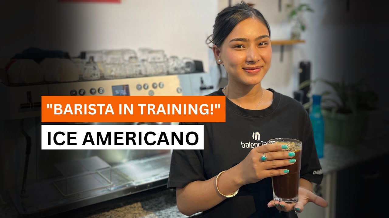 Barista Training Day: Iced Americano | Iced Coffee | Black Coffee ...