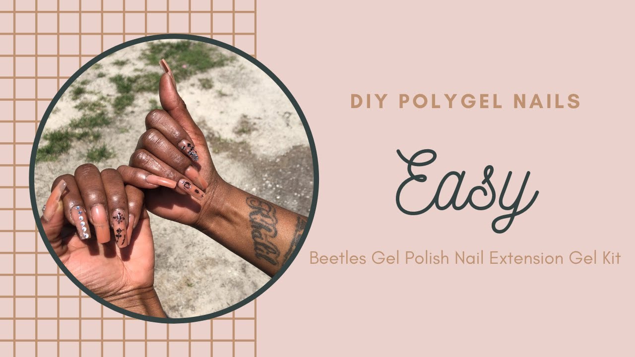 DIY Polygel Nails for beginners Easy Tutorial - YouTube