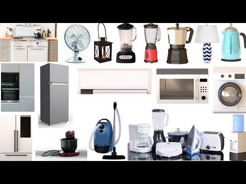 Kitchen electrical appliances vocabulary | kitchen appliances Names ...