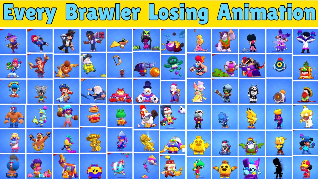 Every Brawler’s Losing Animation !!! Brawl Stars - YouTube