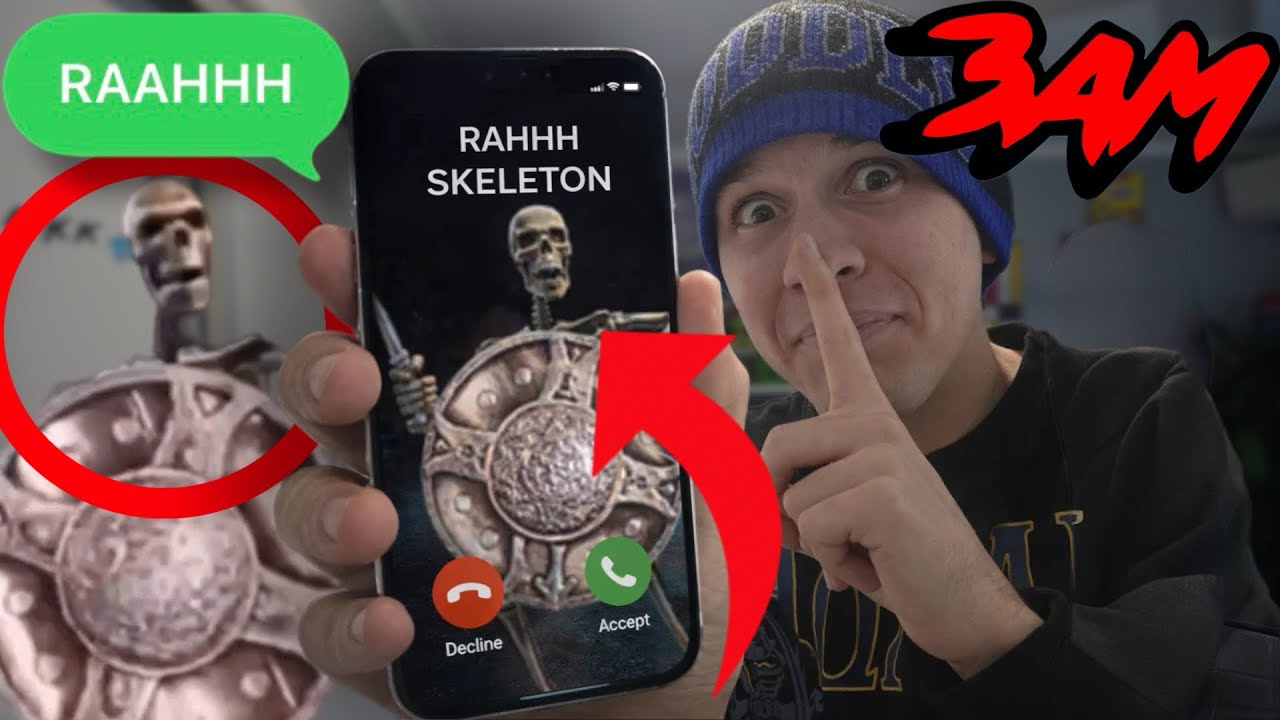 DON’T CALL THE RAHHH SKELETON AT 3AM *HE CAME TO MY HOUSE* - YouTube