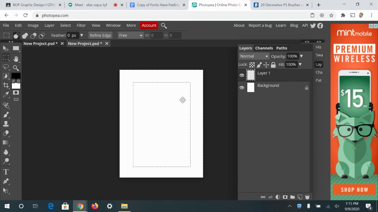 How to create a custom pattern in Photopea - YouTube