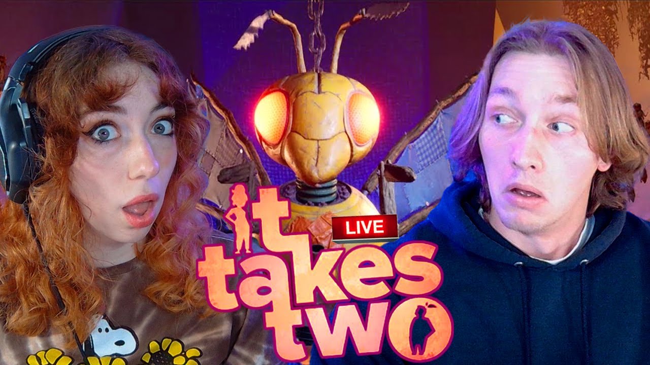 BATTLING A GIANT WASP?! Husband and Wife Play It Takes Two | Live ️ ...