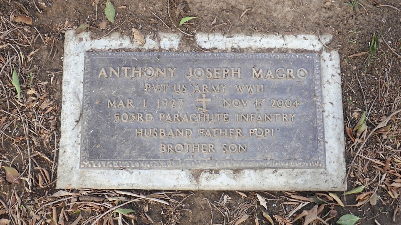 Actor Anthony Joseph Magro Grave Oakwood Cemetery Chatsworth California ...