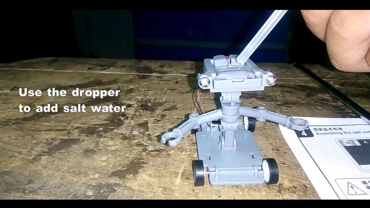 How to experiment Salt Powered Robot - YouTube