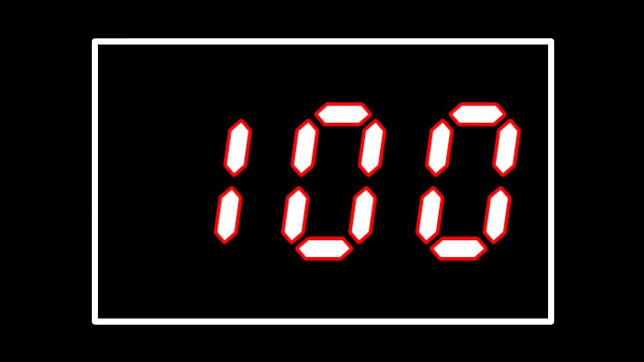100 Second Timer LCD-DIGITAL Balck Screen No. 3 - YouTube